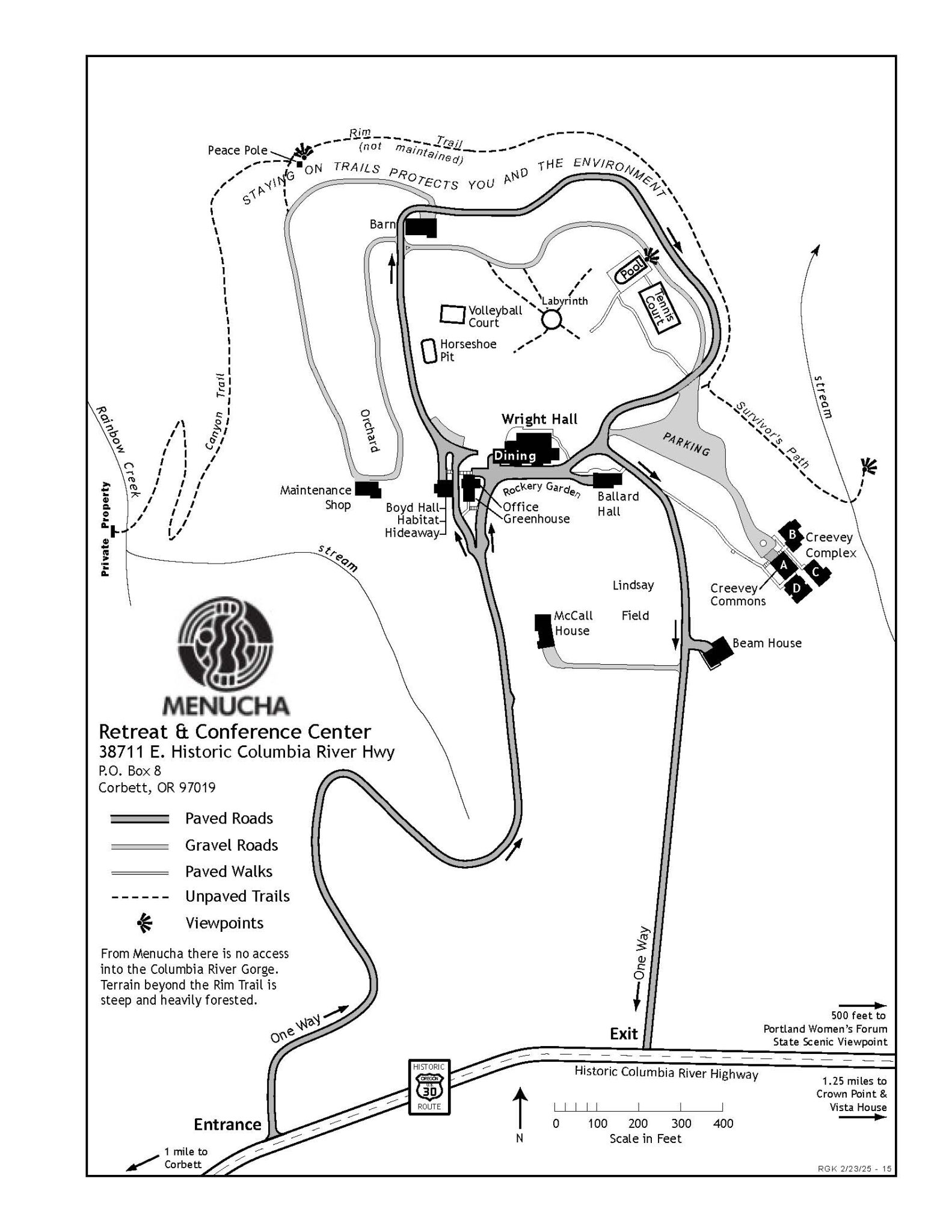 Map of Grounds – Menucha Retreat and Conference Center